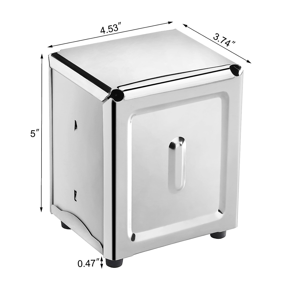 New Star Foodservice 24043 Stainless Steel Short Napkin Dispenser, 3.875 by 4.75 by 5.5-Inch