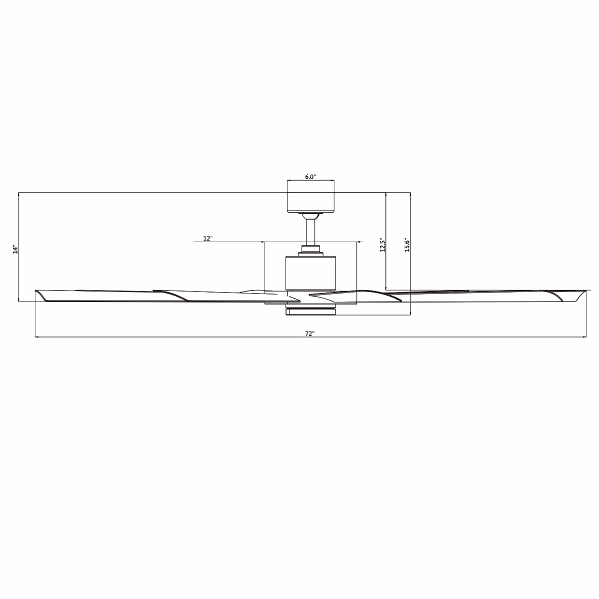 Aura Indoor and Outdoor 8-Blade 72in Smart Ceiling Fan in Soft Brass Matte White with 3000K LED Light Kit and Remote Control works with Alexa and iOS or Android App