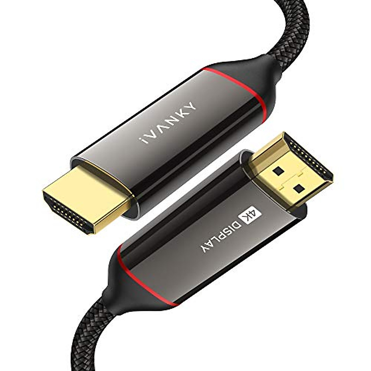 IVANKY Fiber Optic HDMI Cable 50ft, Optical Fiber HDMI 2.0 Cable Supports HDR 4K 60Hz, 30Hz, 2K, 1080p, 18Gbps, ARC, 3D Audio, Dolby Atmos, for TV Box, 4K TV, PS4,Blu-ray Player, Laptops, Mac Mini