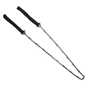 Pocket Chainsaw with Handles, 49 Knots Folding Handle Chain for Garden Logging Pruning