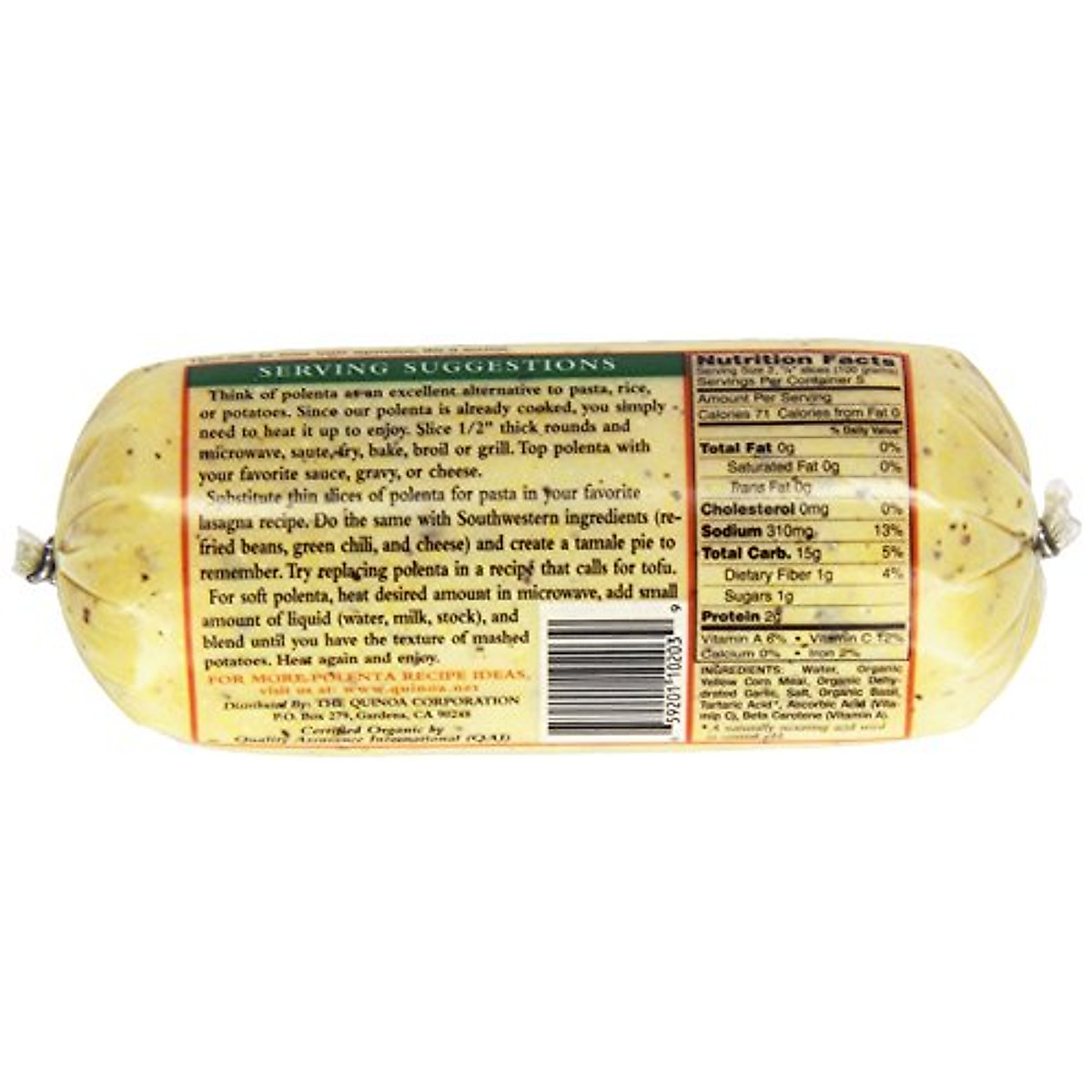 POLENTA BASIL & GRLC ORG