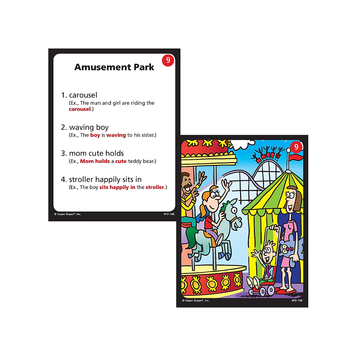 Super Duper Publications | Sentence Building Fun Deck | Speech Therapy Flash Cards for Grammar | Educational Learning Materials for Children