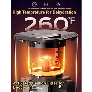 NAGUALEP Smart Kitchen Compost Bin, Auto Home and Kitchen Composting Bin, Turn Garbage om to Compost, Single Button, Auto Stop When Finish, Food Waste Cycler