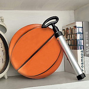 Upgraded Aluminium Alloy Ball Pump Portable Effective Sport Air Pump Inflator with Needles, Nozzles, Extension Hose for Basketball Football Soccer Volleyball Yoga ball Pool Swimming Float Ring ballons