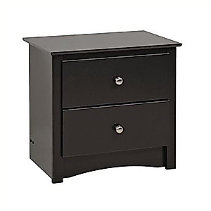 Sonoma 2-Drawer Nightstand, Black