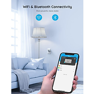 Govee Smart Plug, WiFi Bluetooth Outlets 2 Pack Work with Alexa and Google Assistant Bundle with Govee Smart Plug, WiFi Plugs Work with Alexa & Google Assistant, Smart Outlet with Timer & Group