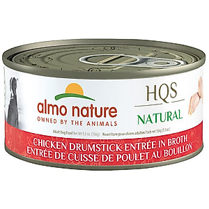 Almo Nature HQS Natural Wet Dog Food Chicken Drumstick Entree in broth 5.5 oz (Pack of 12)