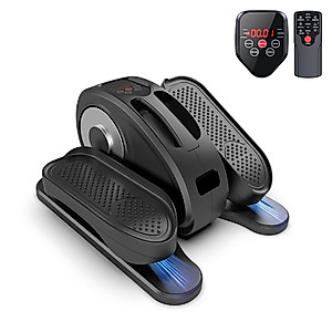 Leasbar Under Desk Elliptical Electric Foot Pedal Exerciser, Portable Elliptical Ellipse Leg Exerciser for Seniors, Quiet Compact Elliptical Exercise Machine with Remote Control