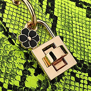 Manyysi Snakeskin Handbag Ladies Party Prom Evening Box Clutch Crossbody Shoulder Chain Bag