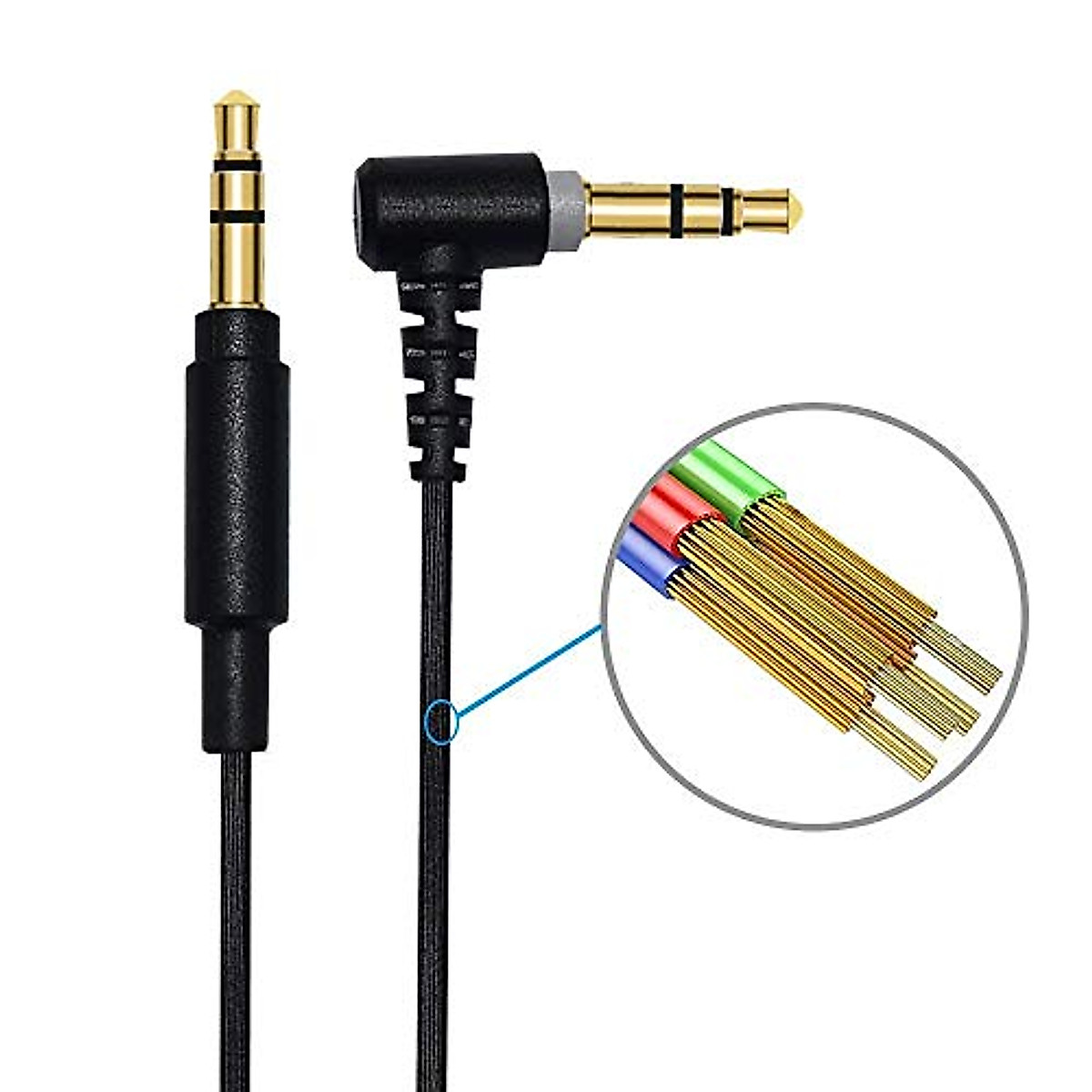 New Replacement Audio WH-1000X Headphone Cable Cord Compatible for Sony MDR-XB950BT MDR-1000X WH-1000XM2 WH-1000xm3 WH-CH700N MDR-100ABN MDR-1A MDR-1ADAC MDR-XB950N1 Wireless Headphones (Black)