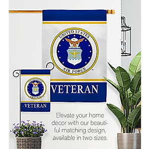 USA Decoration Air Veteran Garden Flag Armed Forces USAF United State American Military Retire Official House Decoration Banner Small Yard Gift Double-Sided, 13"x 18.5", Thick Fabric