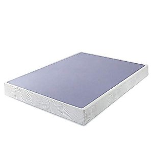 ZINUS Metal Box Spring with Wood Slats, 7.5 Inch Mattress Foundation, Sturdy Steel Structure, Easy Assembly, California King