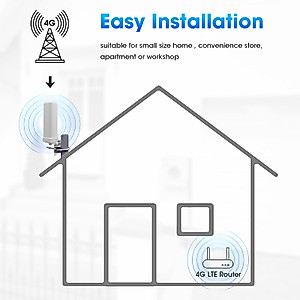 Chaowei High Gain 9dBi Omnidirectional LTE Cellular Antenna-Wide Band Outdoor Pole/Wall Mount 5G 4G WiFi Antennae for Cellphone 2G/3G 4G/5G LTE Router Modem Gateway,Verizon,AT&T,T-Mobile