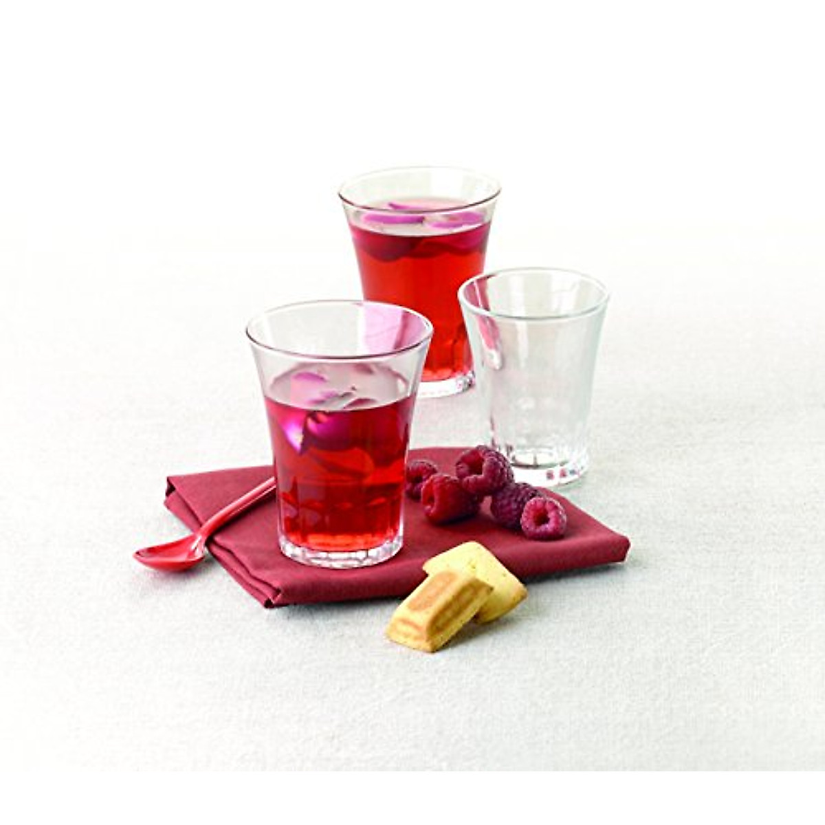 Duralex Made In France Amalfi Glass Tumbler (Set of 4), 4.62 oz, Clear