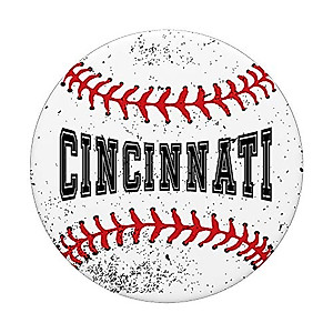 Baseball Ball Graphics Sports - Cincinnati PopSockets PopGrip: Swappable Grip for Phones & Tablets