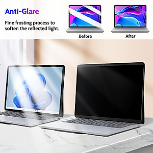 Peslv Magnetic Privacy Screen for Microsoft Surface Laptop Studio 2/1 14.4-Inch, Removable Anti Blue Light Glare Filter, Black Security Private Spy Block Protector