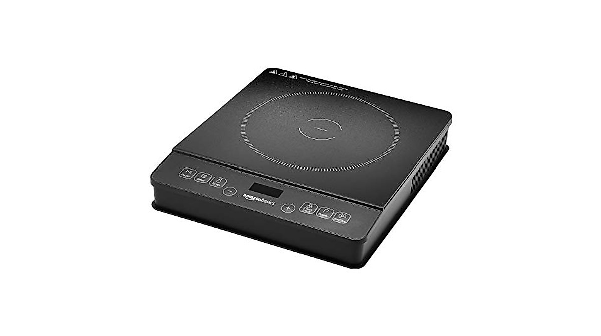 Amazon Basics 1800W Portable Induction Cooktop – Compact & Safe Cooking