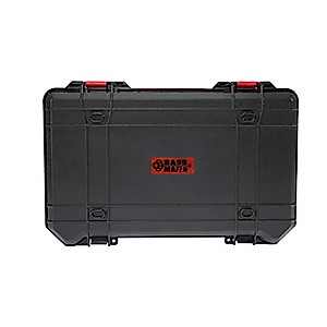 Bass Mafia Bait Coffin 3700 | Tackle Box for Lures, Baits, Attractants, & Hooks | Durable & Waterproof Fishing Equipment Organizer | 8.5x14.25x2