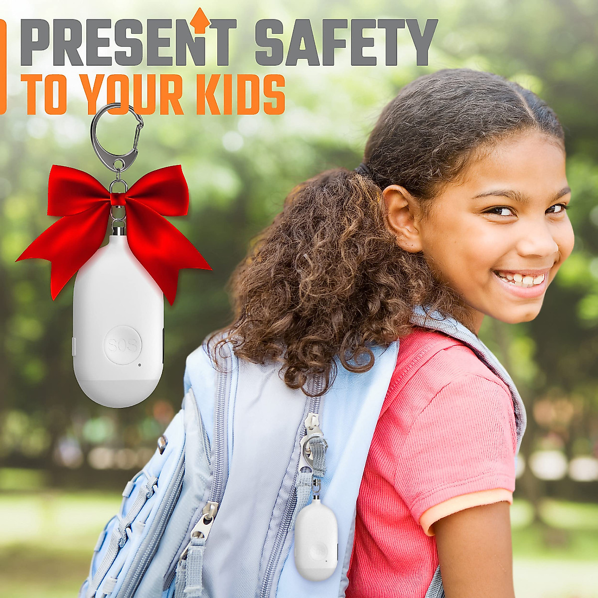 Rechargeable Self Defense Keychain Alarm 2 Pack – 130 dB Loud Emergency Personal Siren with LED Light – SOS Safety Alert Device Key Chain for Women, Kids, Elderly, and Joggers by WETEN (Black&White)