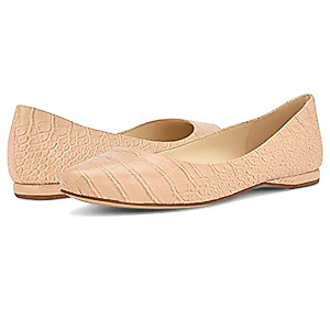 Nine West Speakup Flat Warm Blush Crocodile 8.5 M