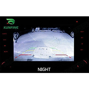 KUNFINE Universal Wireless Car Rear View Camera with 4 LED Vehicle Backup Camera Reverse Camera RCA Night Vision Parking Assistance Camera IP67 Waterproof