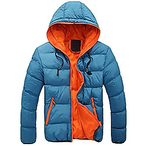 HUTJDHA Men'S Puffer Coats Winter Men'S Packable Down Puffer Jacket Men'S Winter Jackets With Hood Men'S Hooded Packable Ultra Light Weight Short Down Jacket Men'S 4X Tall Winter Jackets And Coats