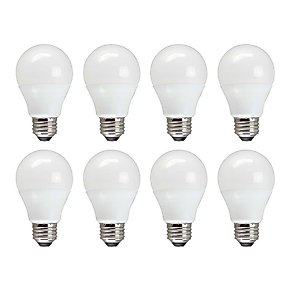 TCP 60 W Equivalent, Value LED A19 Light Bulbs, Non-Dimmable, Soft White (8 Pack)