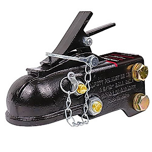 Heavy Duty Cast Adjustable Trailer Coupler 2-5/16 in,15000LBS Capacity Channel-Mount Coupler with Hardware Kit