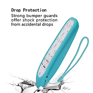 CHUNGHOP Protective Silicone Remote Case for PlayStation 5 Media Remote Control, PS5 Media Remote Cover, Shockproof Washable Cover with Loop-Glow in Dark Blue