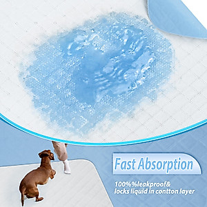 Washable Pee Pads for Dogs - Reusable Puppy Pads Pet Training Pads, Waterproof Dog Pee Pads Pet Pads for Dog Bed Mat, Super Absorbing Whelping Pads Potty Pad, 18"x24", 2 Pack