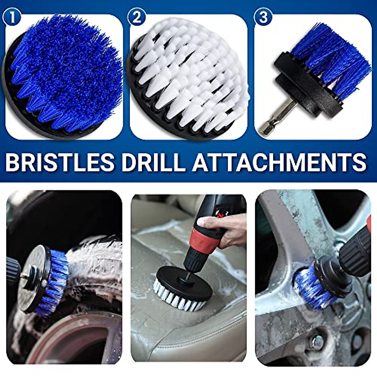 Cuoreca 31 Pcs Car Detailing Kit Interior and Exterior Cleaner, Car Cleaning Kit, Professional Detailing Brush Set, Car Wash Kit, Auto Detailing Kit, Reusable, Perfect for Cars, Bikes, Wheels & Gifts