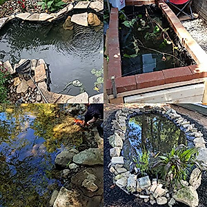 Topdeep 10x15 ft Pond Liner, LDPE 20 Mil Thickness Fish Pond Liners for Outdoor Ponds, Pond Skins for Waterfall, Fish or koi Pond, Fountains and Bed Planter