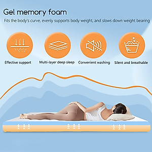 BestMassage 6 Inch Gel Memory Foam Twin Mattress Mattresses for Cool Sleep & Pressure Relief,Medium Firm Mattresses CertiPUR-US Certified/Bed-in-a-Box