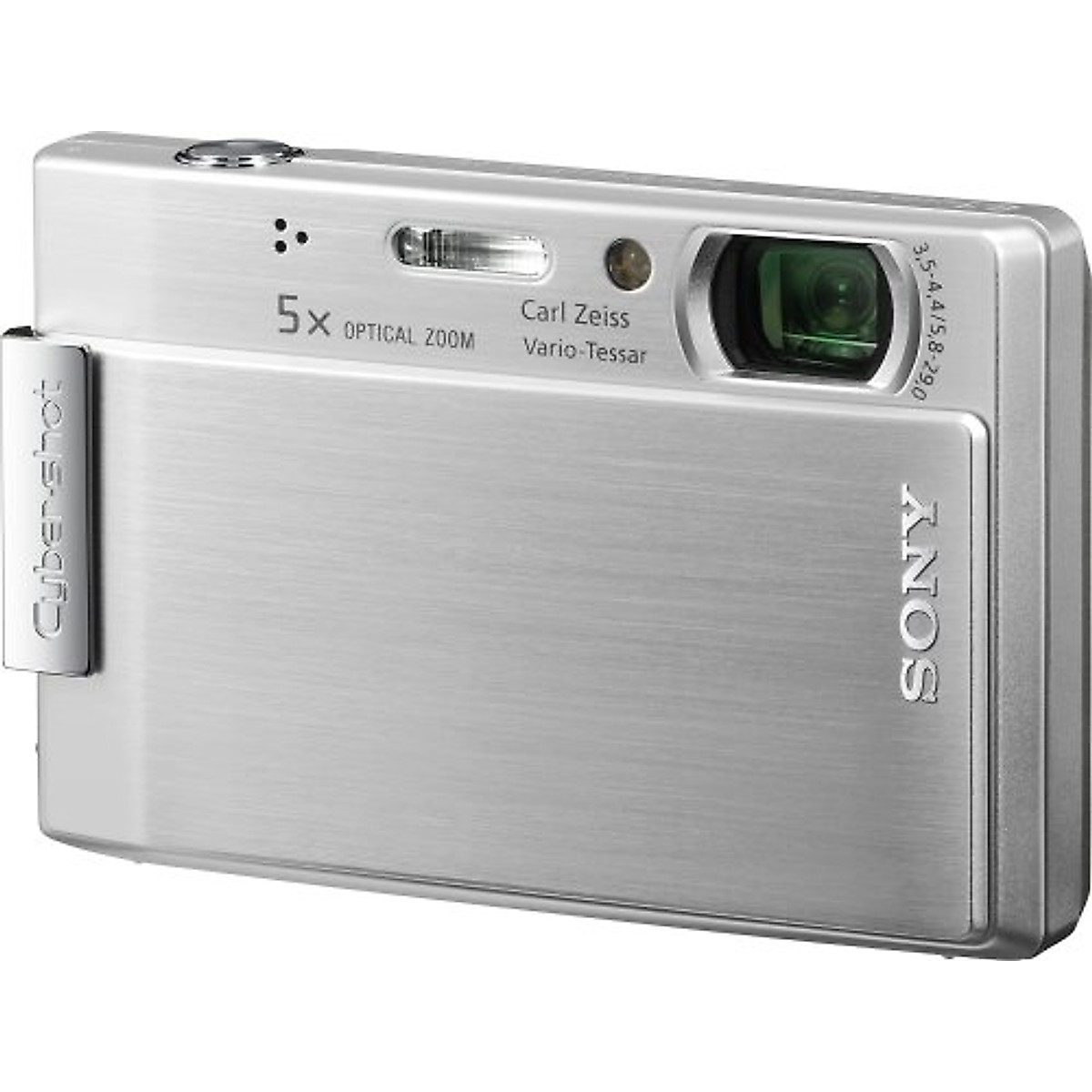 Sony Cybershot DSC-T100 8MP Digital Camera with 5x Optical Zoom and Super Steady Shot (Silver)