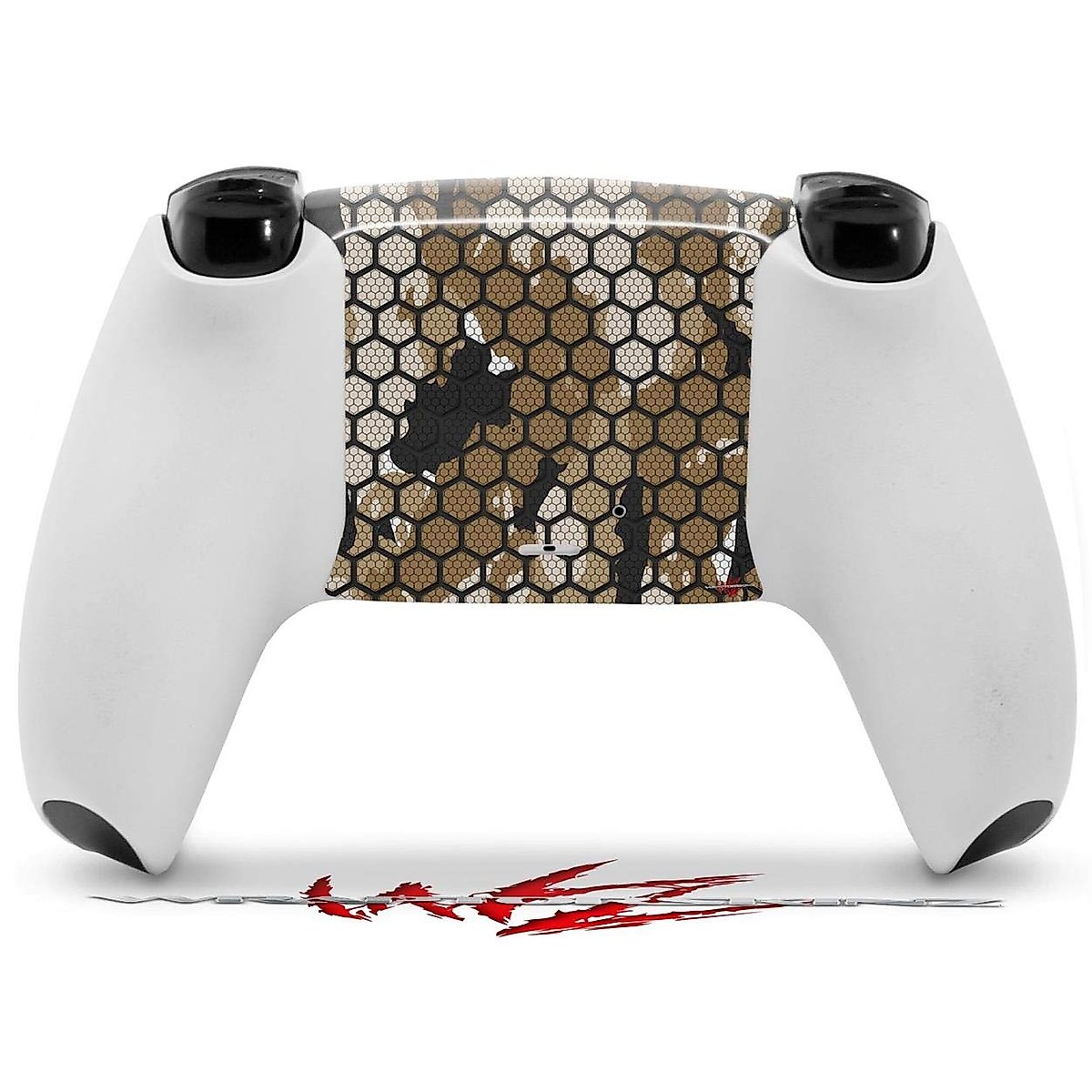 WraptorSkinz Skin Wrap compatible with Sony PS5 DualSense Controller HEX Mesh Camo 01 Tan (CONTROLLER NOT INCLUDED)