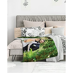 COLORCOMMALL Personalized Custom Throw Blanket - 30x40 Inch Fleece Minky Customized Photo Design Text Logo Name Picture Gift for Halloween Family Friends Kids Baby Dogs Pets (BKM3040, 30"x40")