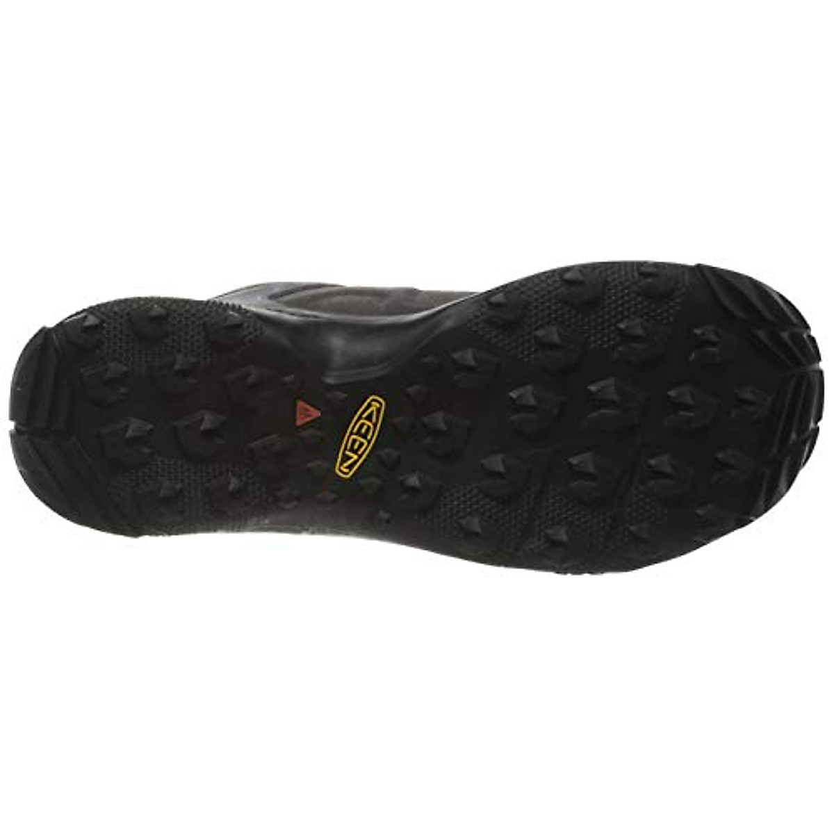 KEEN Men's Explore Mid Waterproof Hiking Boot, Magnet/Fiery Red, 9