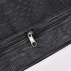 Mesh Laundry Hamper | Foldable Hanging Clothes Storage Basket - Machine Washable Door Hanging Laundry Bag with A Stainless Steel Hook for Cabin, College Dorm Use Huugy