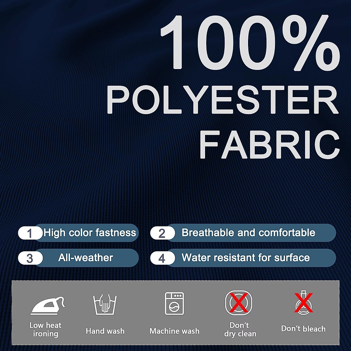 ClawsCover 12 Pack Outdoor Patio Seat and Back Cushions Replacement Covers Fit for 7Pieces 6-Seater Wicker Rattan Furniture Conversation Set Sectional Couch Chair,Navy-Include Cover Only