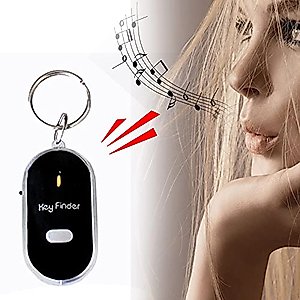 1 Pieces Key Finder KeyTag LED Light Remote Sound Control Lost Key Finder with 1 Pieces Keychains Key Locator Device Phone Keychain for Child Elderly Pet Luggage