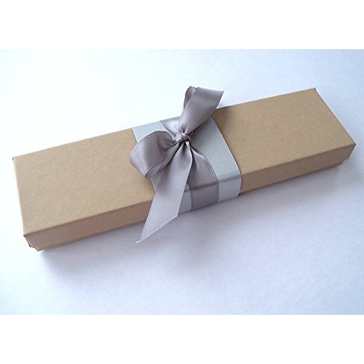 Blank scroll with silver accents, handwritten vows, calligraphy or prop, 5 inches wide aged parchment paper, boxed