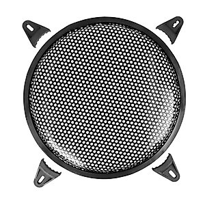 X AUTOHAUX Universal 10 Inch Car Audio Speaker Subwoofer Metal Waffle Grill Cover Protector with Rubber Edge and Clips