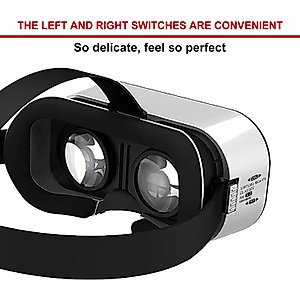 VR Glasses 3D Virtual Reality Smart Digital Glasses Headset for 4.0-6.7", Compatible with iOS and Android Systems, for IMAX Movies and Games with Remote Control