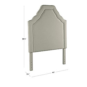 Homepop Home Decor | Upholstered Twin Headboard | Youth Headboard for Twin Bed, gray