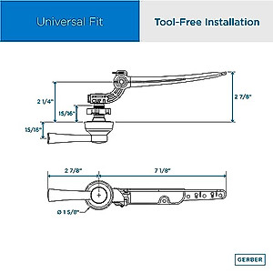 Gerber GA70036054BB Universal Brushed Bronze Tank Lever