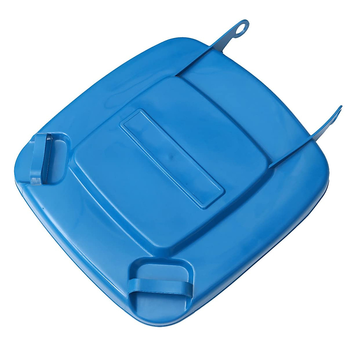 Baluue Outdoor Litter Box Square Trash Can Lid- Large Waste Bin Lid, Plastic Dustbin Lid Accessories for Outdoor Garden Replacement (Blue, 50L) Outdoor Trashcan