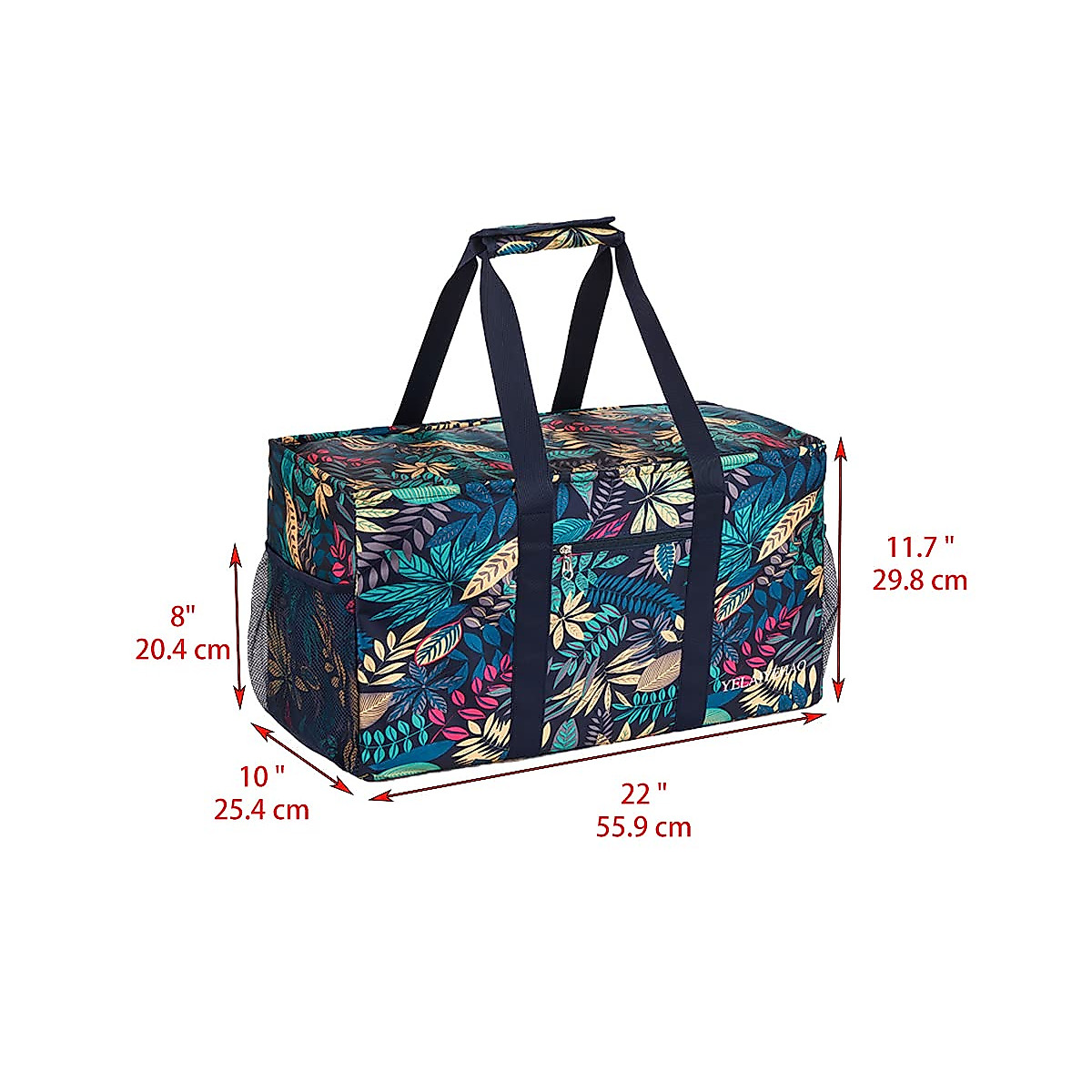 YELAIYEHAO 2 Large Utility Tote Bag, Foldable Collapsible Tote1 bag for Storage Pool Beach Shopping picnic laundry gym utility Luggage