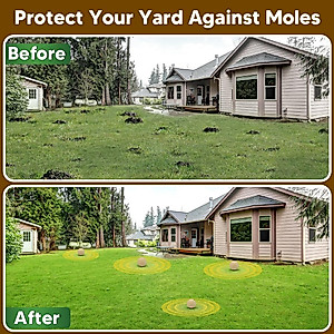 Pufado Mole Repellent, Gopher Repellent Outdoor, Vole Repellent, Mole Deterrent for Yard, Mole Repellant for Lawn, Mole Control, Keep Mole and Vole Out of Your Garden, Safe Around Pet & Plant-8 Packs