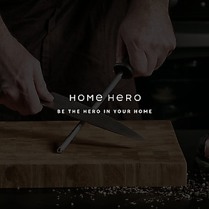 Home Hero 2 Pcs Santoku Knife with Sheath - High Carbon Stainless Steel Chopping Knife with Ergonomic Handle - Razor-Sharp Multi-Purpose Kitchen Knife for Chopping Vegetable and Cooking (Black)