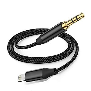 Wahbite Lightning to 3.5mm Audio Cable Compatible with iPhone 14/13/12/11/XR/XS/X/8/7/6 Plus/SE 2, iPad